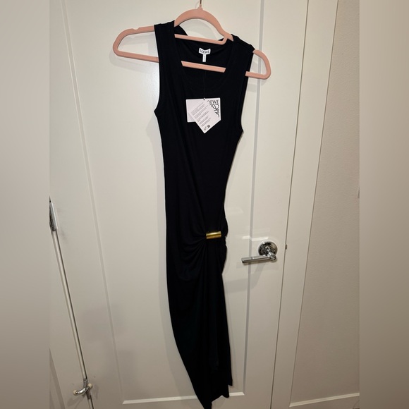Loewe | Dresses | Loewe Prefw25 Draped Tank Dress Black Never Worn With ...